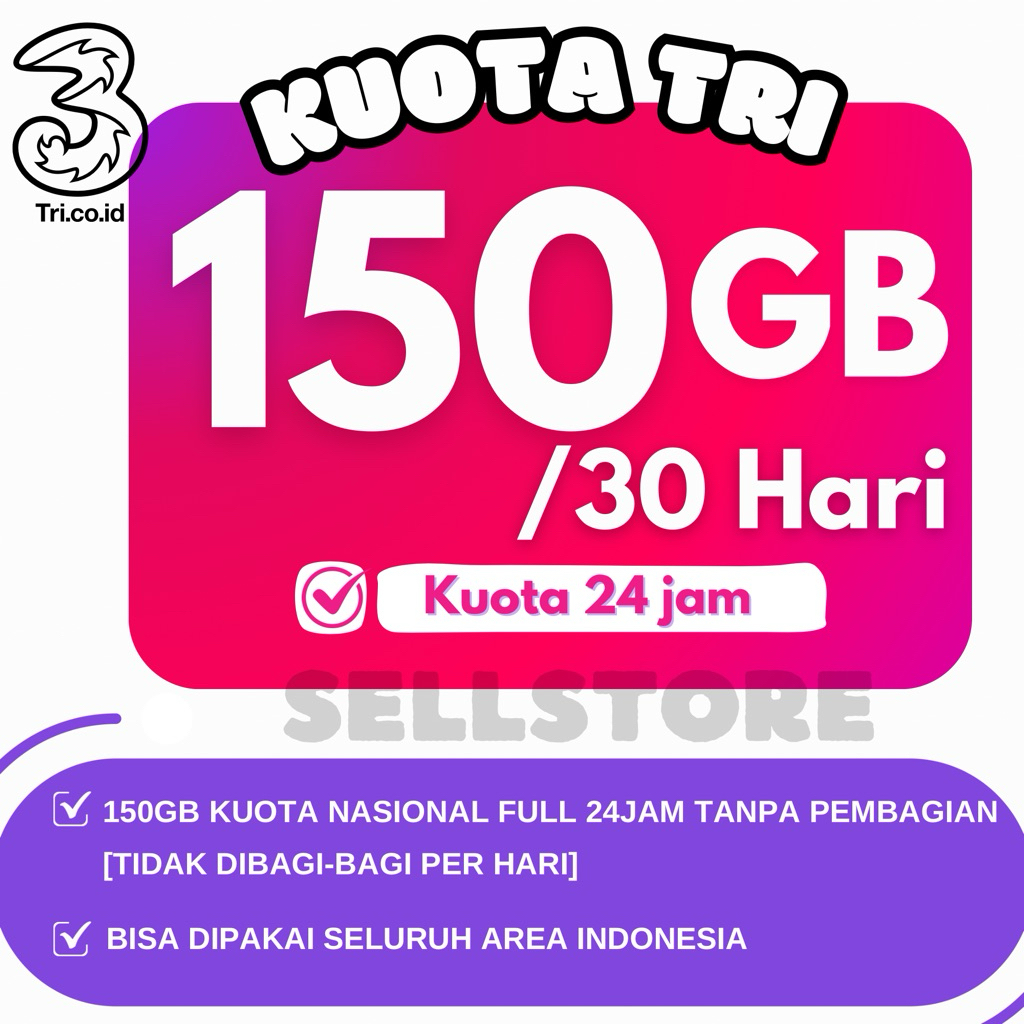 Jual KUOTA TRI HOME 117GB HAPPY 135GB 130GB 85GB 70GB 30GB FULL TANPA PEMBAGIAN | Shopee Indonesia