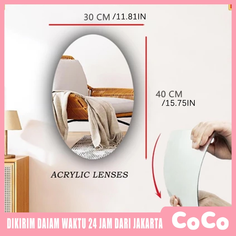 Jual (COD) Stiker Cermin Dinding Kaca Cermin Decoration Mirror Wall ...