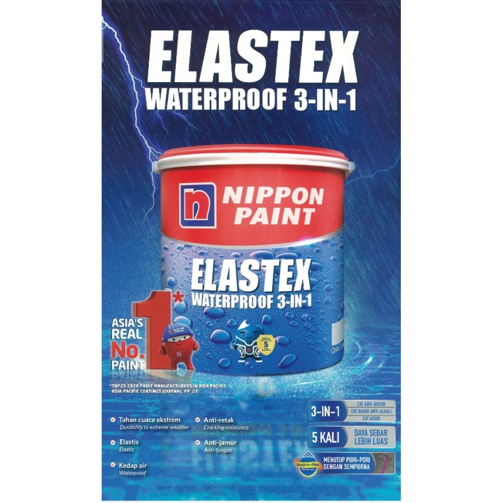 Jual Cat tembok Elastex 3 in 1( 20kg/4kg/1Kg ) | Shopee Indonesia