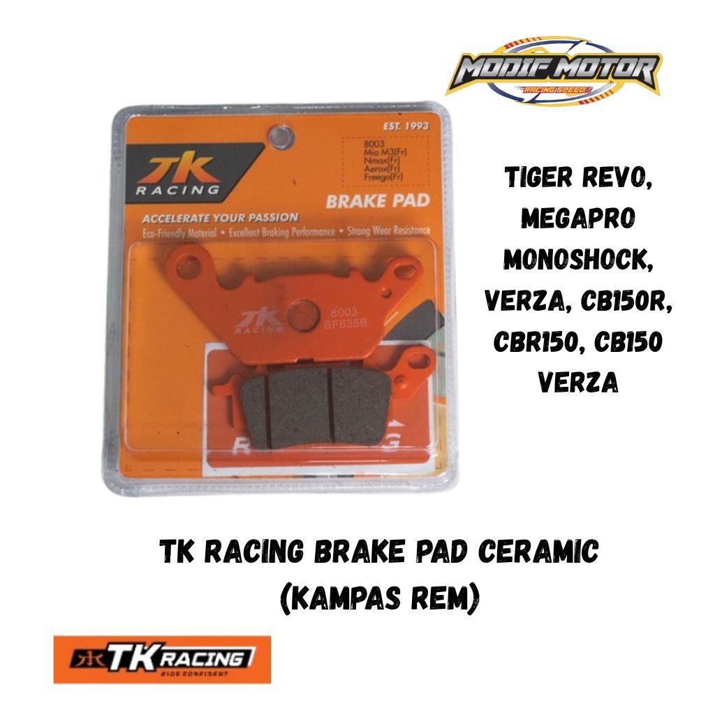 Jual TK BRAKE PAD CERAMIC TIGER REVO/MEGAPRO MONOSHOK/VERZA/CB150 ...