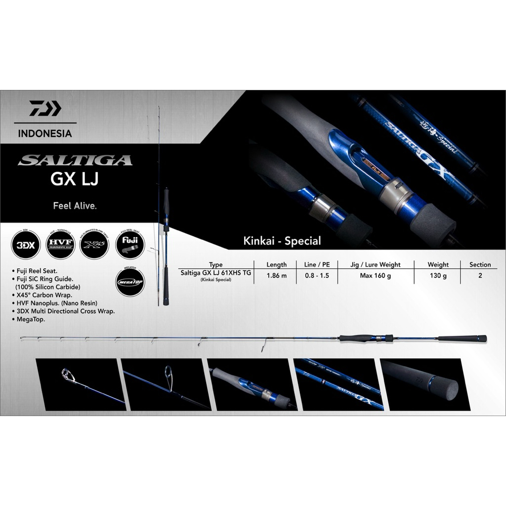 Jual JORAN DAIWA SALTIGA GX KINKAI SPECIAL / SOLID CARBON / GARANSI RESMI DAIWA 1 TAHUN | Shopee ...
