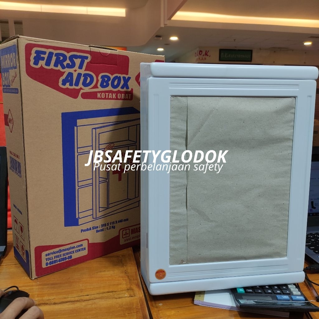 Jual FIRST AID BOX MASPION - KOTAK MEDIS PERLENGKAPAN P3K + ISI OBAT ...