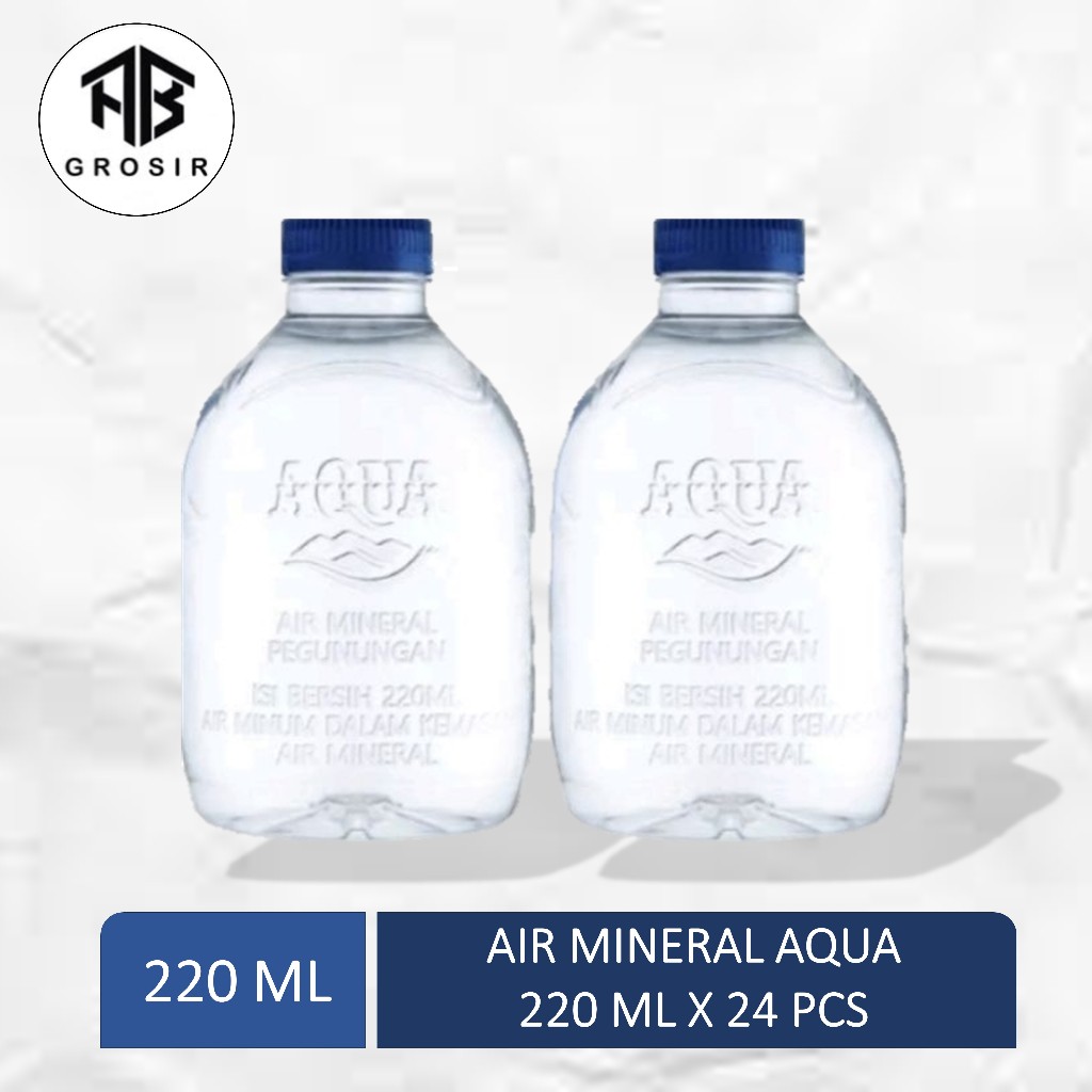 Jual Aqua Cube Botol Air Mineral 220 ML x 24 Pcs | Shopee Indonesia