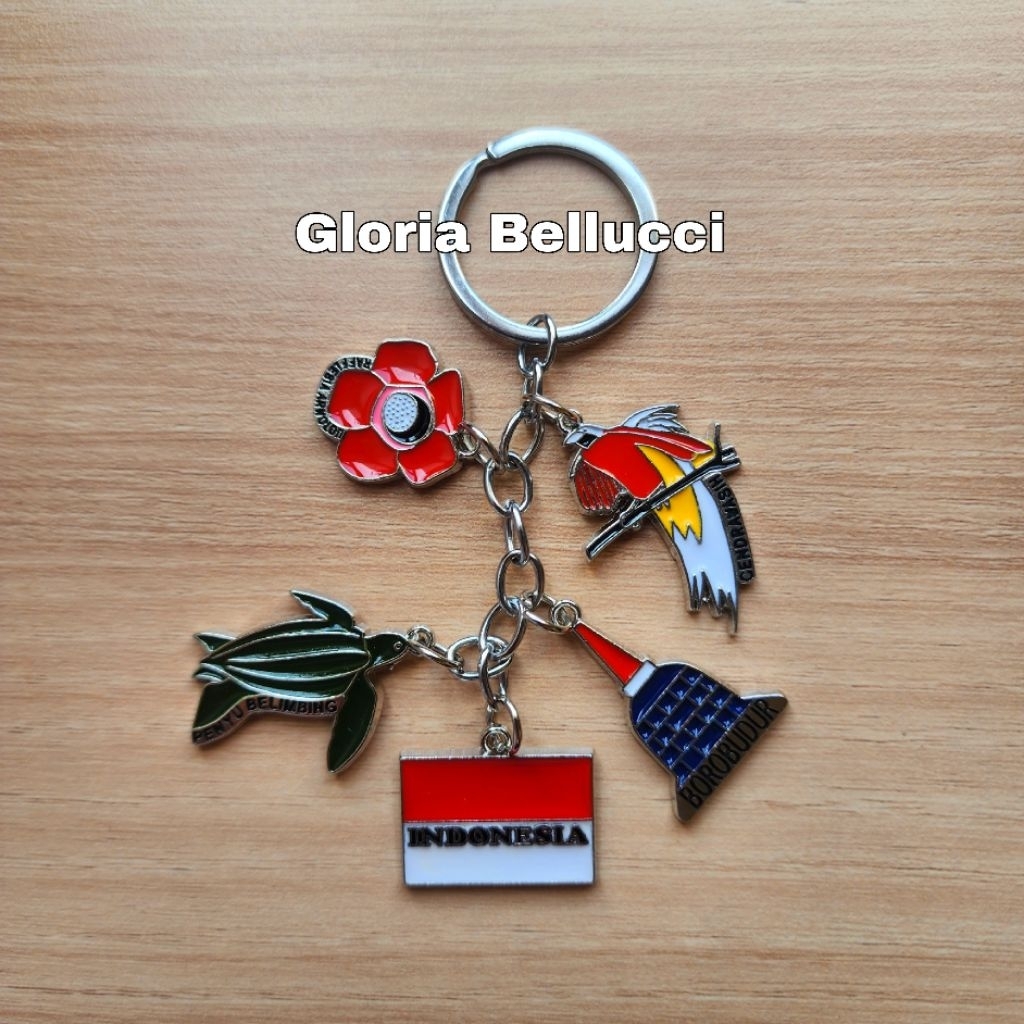 Jual gantungan kunci borobudur indonesia souvenir keychain oleh oleh ...