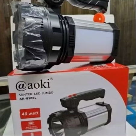 Jual Senter Aoki Ak 8100 40W Cahaya Super Terang-Jarak Jauh-Bisa di cas ...