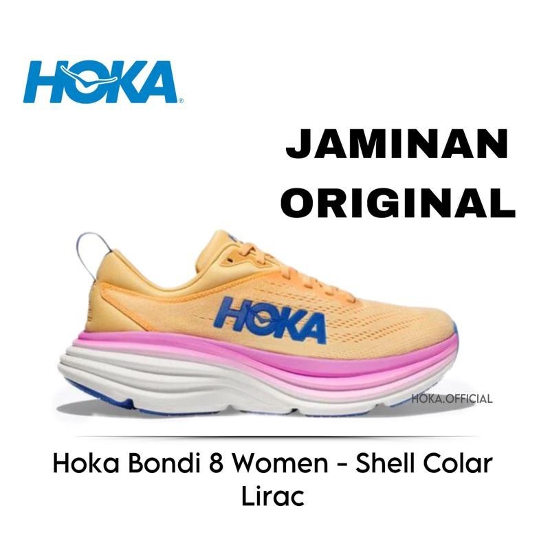 Jual H0KA One One Bondi 8 Shell Coral Lilac Running Shoes | Shopee ...