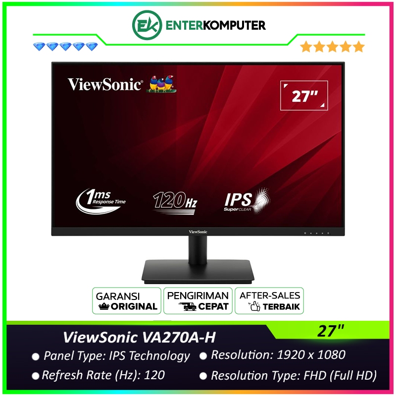 Jual ViewSonic VA270A-H 27" FHD IPS 120Hz Monitor / Monitor 27 inch ...