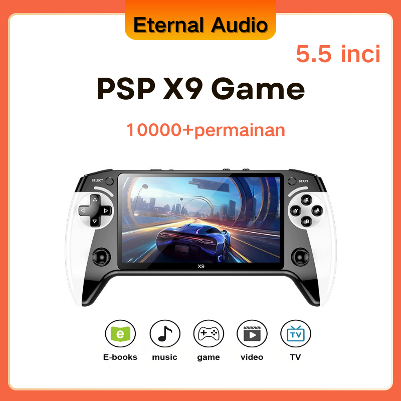 Jual PSP X9 5.5inci layar besar dual joystick retro game arcade handheld 8GB built-in 10000+free ...