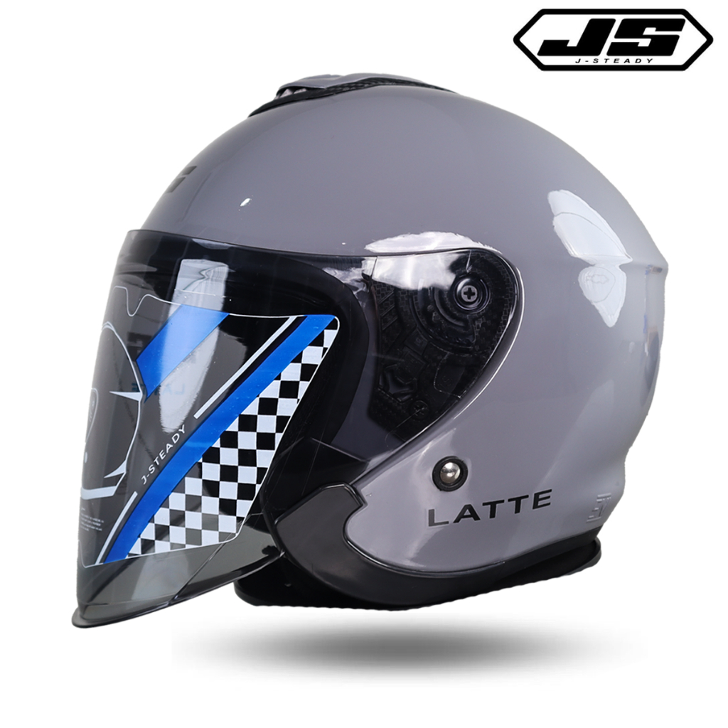 Jual Helm Half Face JS LATTE POLOS/Helm Pria/Helm Cewek Cowok/Helm ...