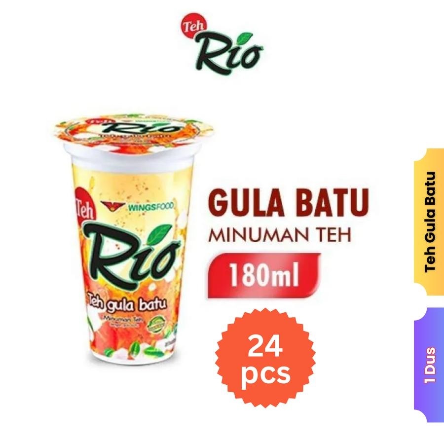 Jual Teh Rio Gula Batu 1 Dus (24 gelas) | Shopee Indonesia