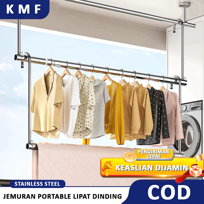 Jual Jemuran Portable Lipat Dinding Stainless Steel Jemuran Dapat ...