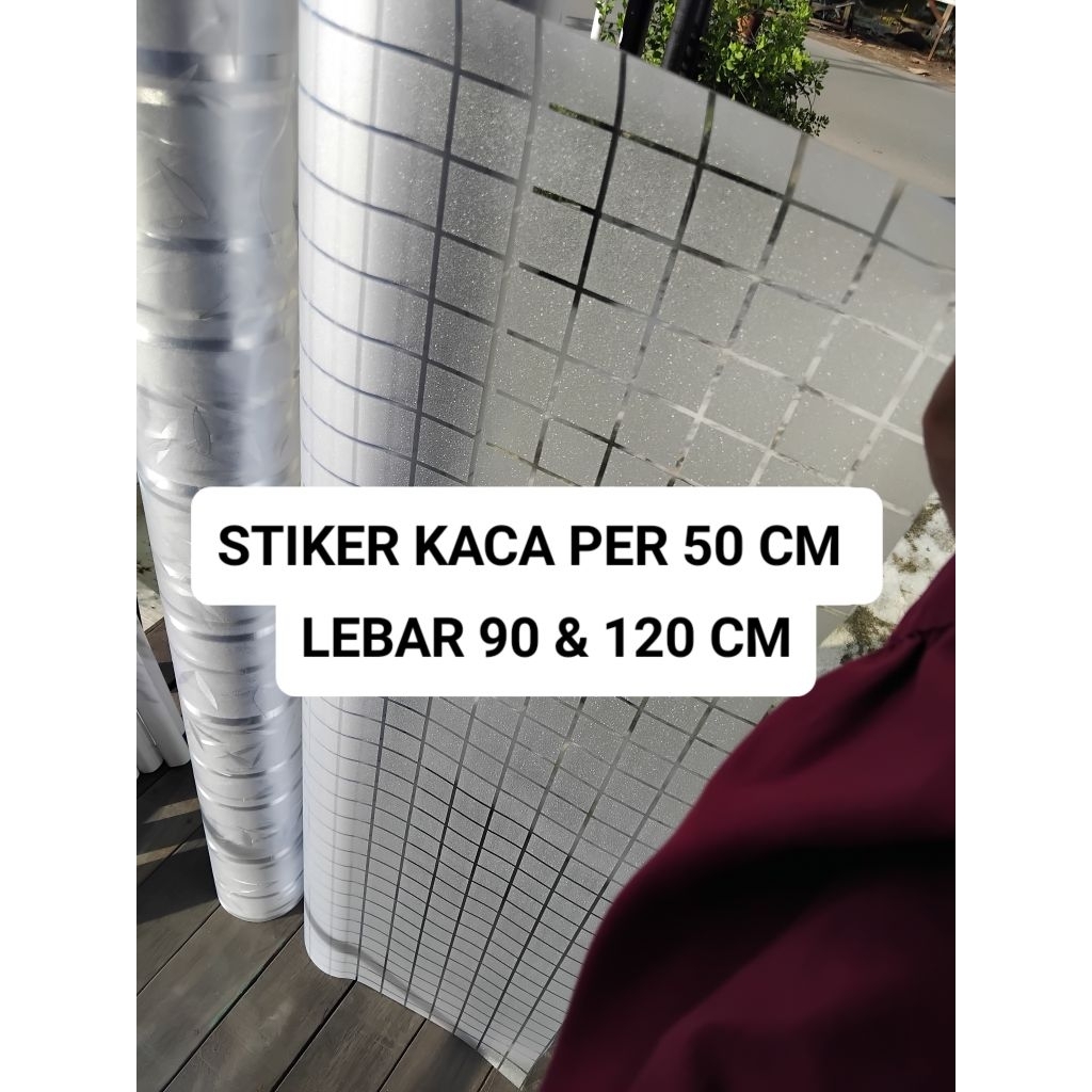 Jual [ 90 CM & 120 CM x PER 50 CM ] STIKER KACA JENDELA RUMAH, PINTU ...