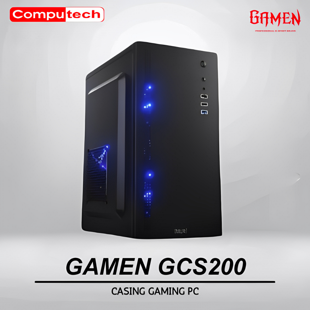 Jual GAMEN Casing Gaming GCS200 Black USB 3.0 Non Fan/PSU - PC mATX ...