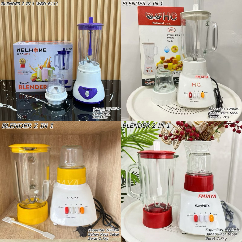 Jual BLENDER 2 IN 1 WBD-6111 || BLENDER 2IN1 1.2 LITER || BLENDER ...