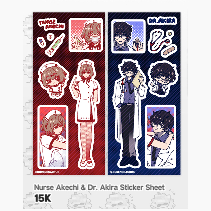 Jual Persona 5 ShuAke Nurse Akechi & Doctor Akira Sticker Sheet Series | Shopee Indonesia