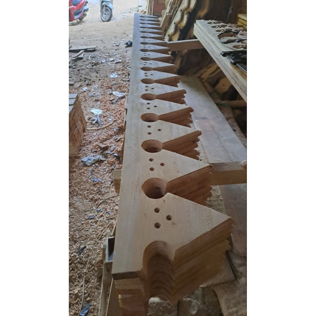 Jual lisplang kayu atap rumah joglo lebar 19 cm panjang 2 m | Shopee ...