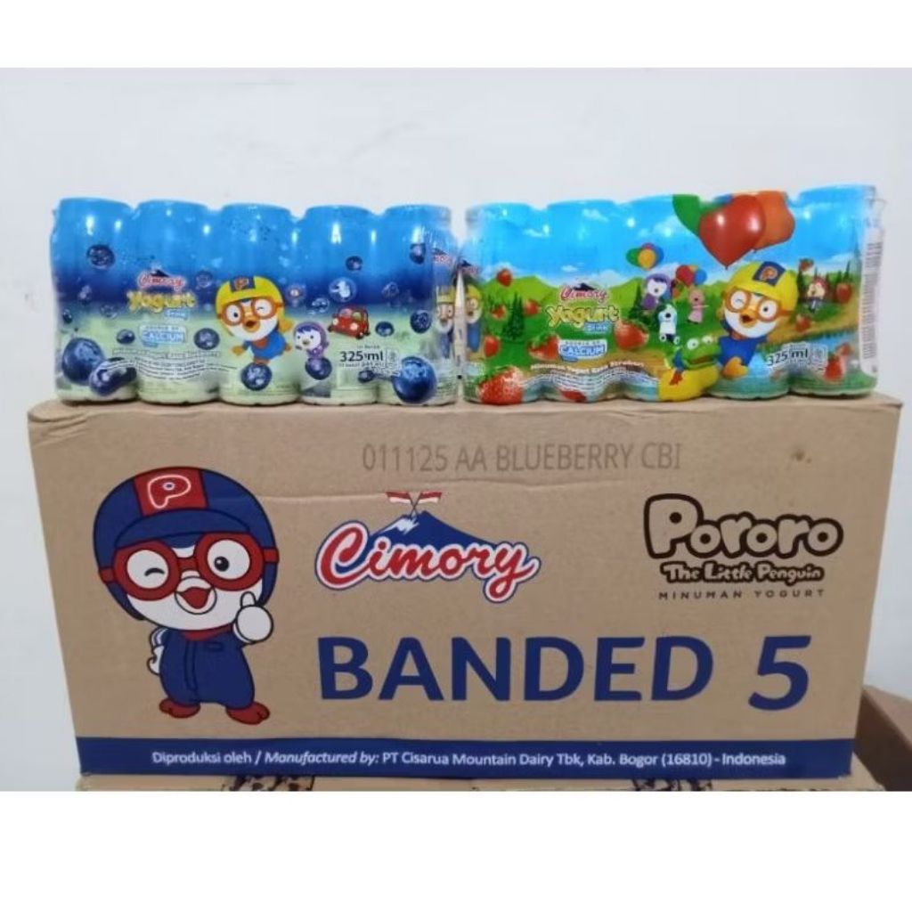 Jual Cimory Yogurt Drink Edisi Pororo Isi 5 Blueberry Dan Storbery ...