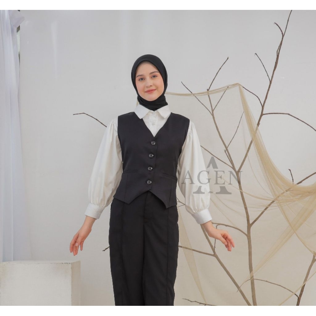 Jual Vest Outer Korean Style / Rompi Jas Wanita Kekinian | Shopee Indonesia