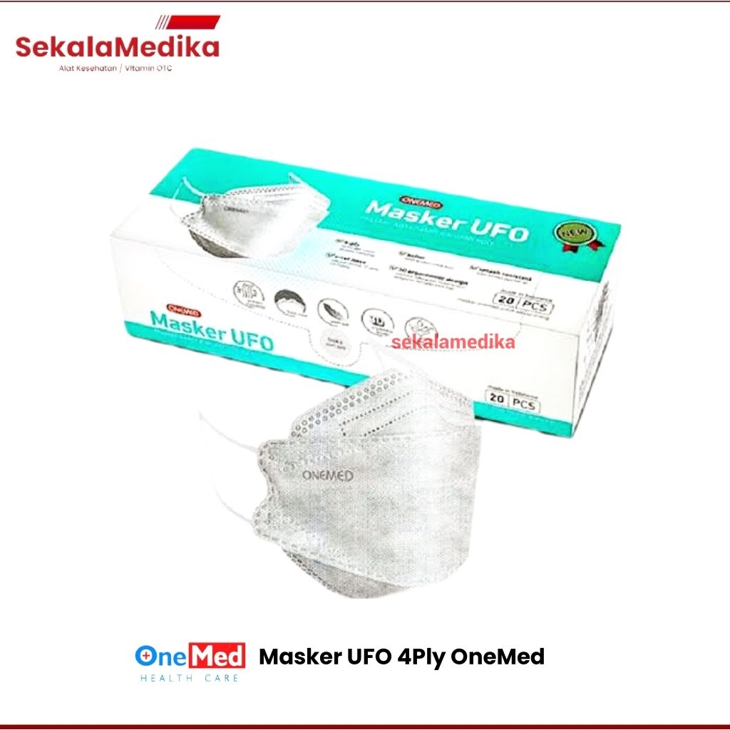 Jual Masker Onemed UFO 3D Medis 4Ply Box Isi 20 Pcs | Shopee Indonesia