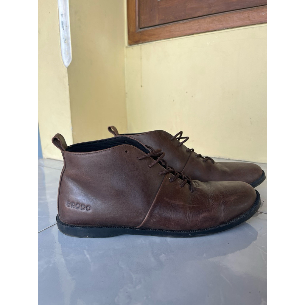 Jual ukuran 43 sepatu brodo boots executive sepatu kerja BEKAS | Shopee ...