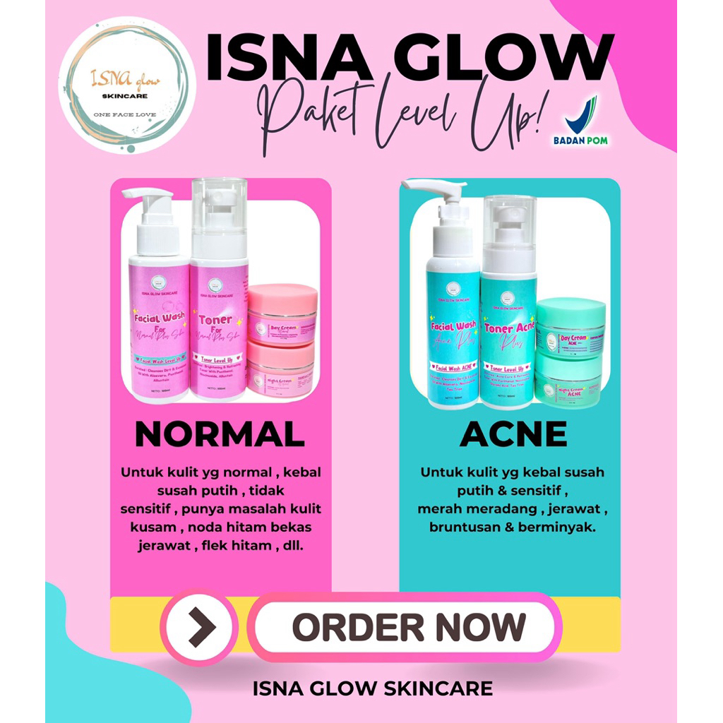 Jual Paket Level Up By ISNA GLOW ORIGINAL BPOM | Shopee Indonesia
