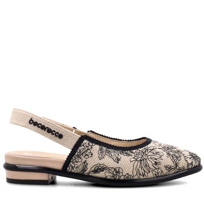Jual Bocorocco D. Coco 31A Beige - Sepatu Embroidery Flat Mule Wanita ...