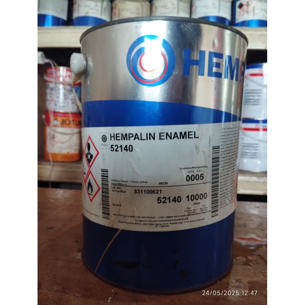 Jual HEMPALIN ENAMEL 52140 – White (5 Liter) | Shopee Indonesia