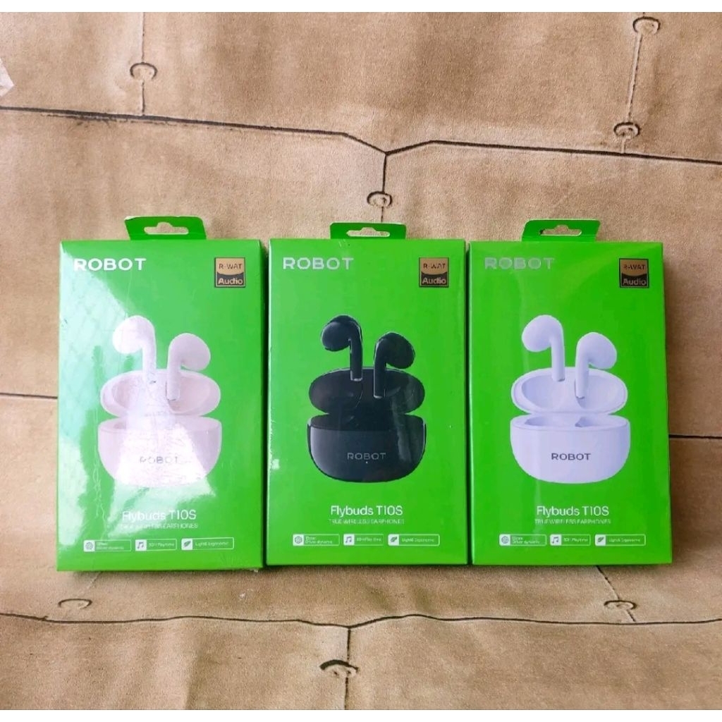 Jual Robot flybuds T10//T10S earbuds semi in ear earphone | Shopee ...
