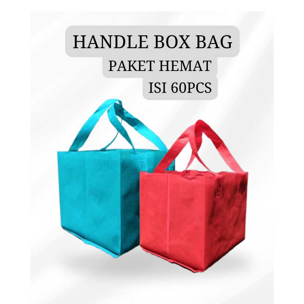Jual Goodiebag ( 1 pak Isi 60pcs ) Tas Box Nasi / Handle box /Ukuran ...