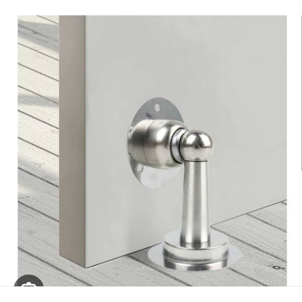Jual door stoper dinding penahan pintu magnet nempel dinding + skrup ...