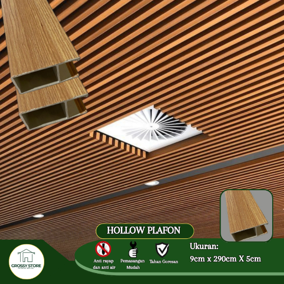 Jual Hollow Plafon PVC Ceiling Panel - Desain Minimalis & Ringan ...
