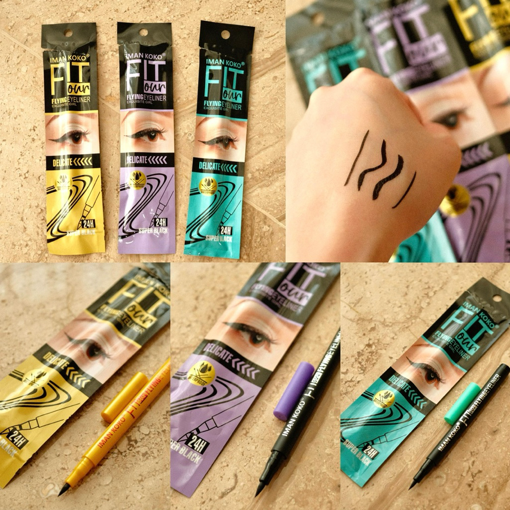 Jual [ Pcs ] Eyeliner Iman Koko Fit Me Sachet Waterproof / Eyeliner ...