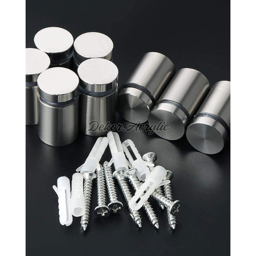 Jual 10pcs Pen Iklan Stainless Baut Akrilik Baut Kaca Sign Board Poster ...