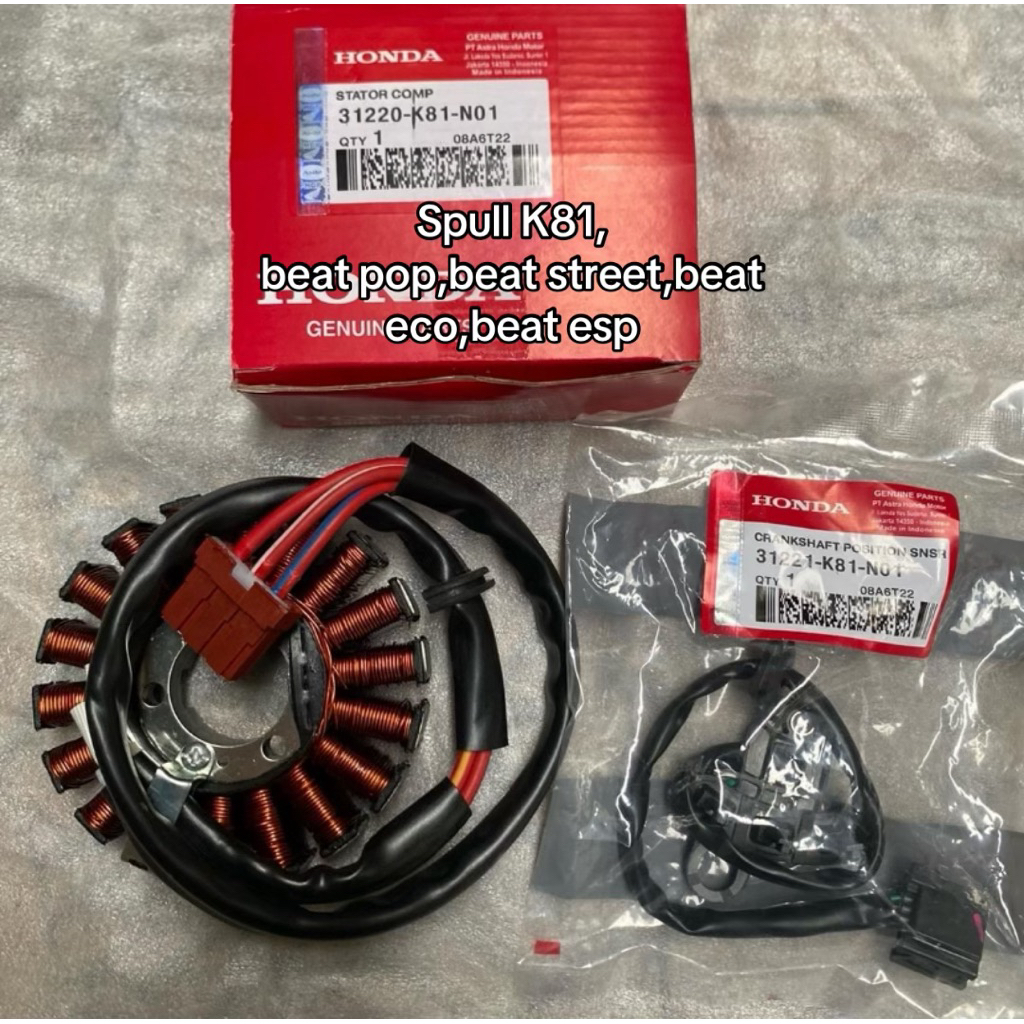 Jual SPULL STATOR K44/K81+SENSOR CKP KAKI 3 ASSY KOMPLIT HONDA BEAT POP, BEAT Fi ESP,SCOOPY ESP ...