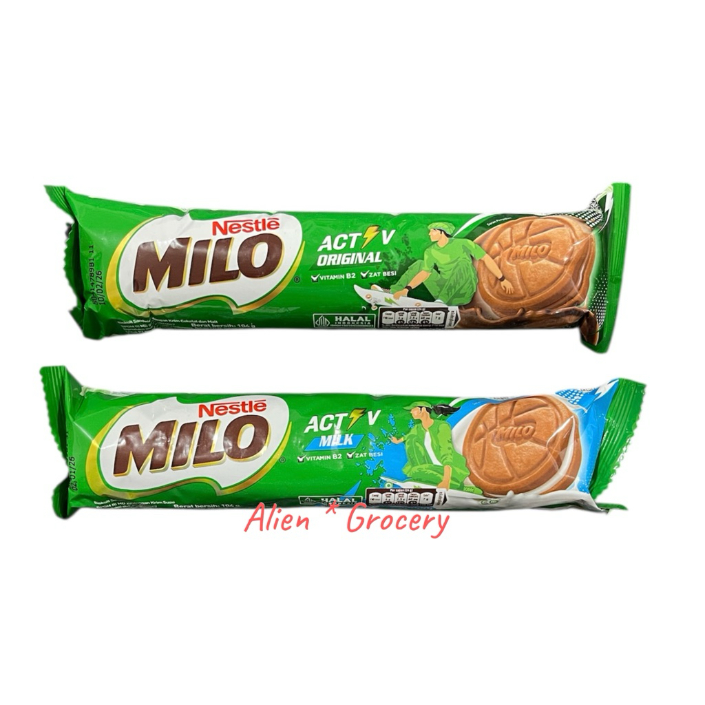 Jual MILO Activ Roll Biscuit Biskuit Original Milk 104gr | Shopee Indonesia