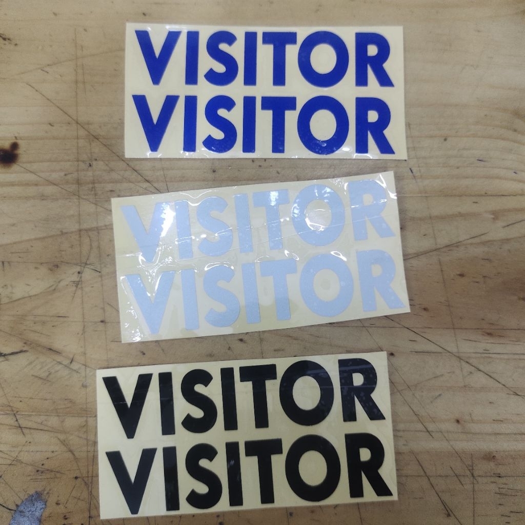 Jual Cutting stiker visitor isi 2pcs / Sticker helm proyek k3 | Shopee ...