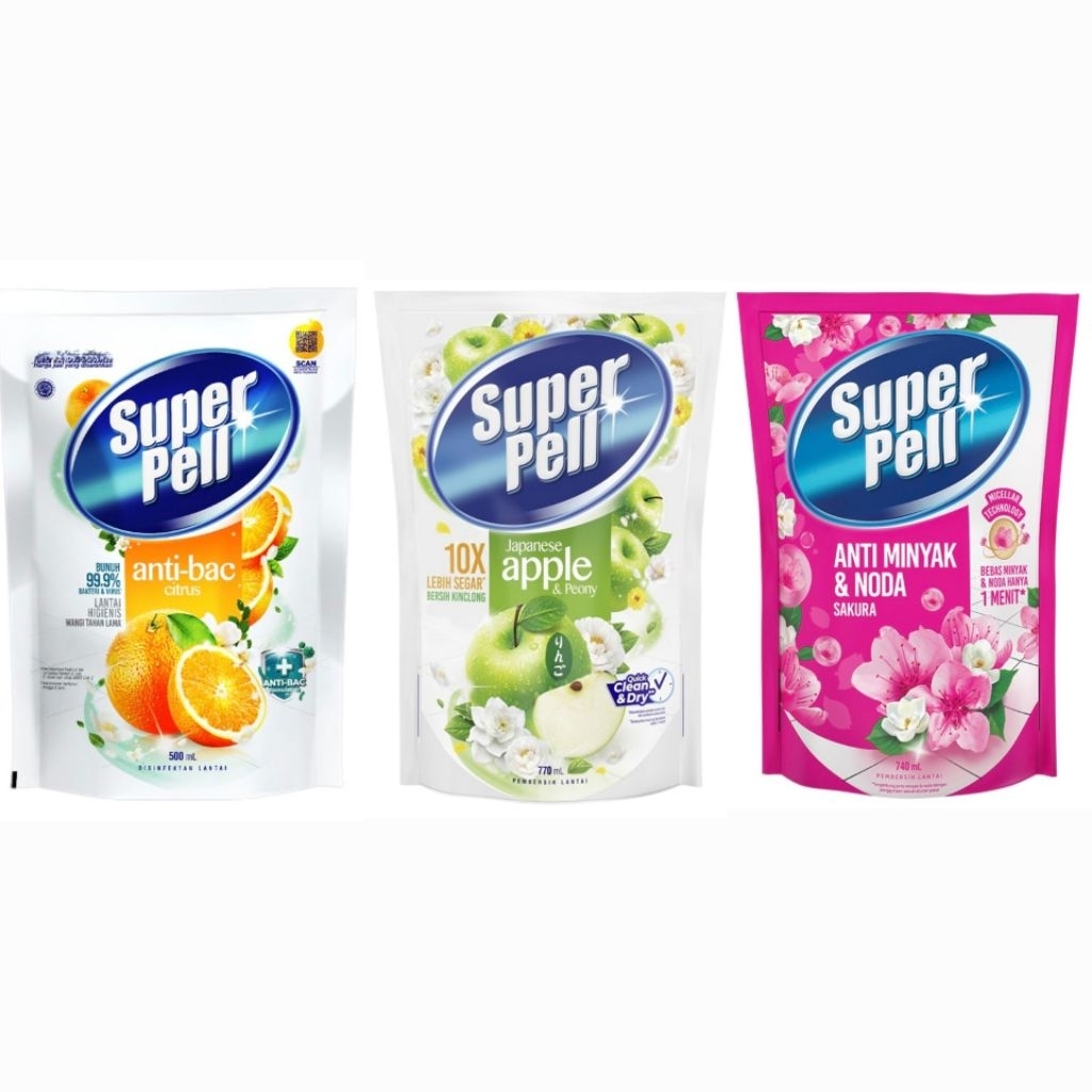 Jual Super Pell Cairan Pembersih Lantai Citrus Refill 750 ml | Shopee ...