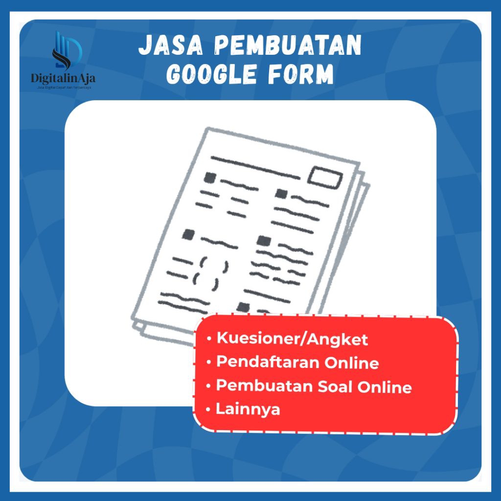 Jual Jasa Pembuatan G00gle Form Semua Kebutuhan | Kuesioner | Pendaftaran | Soal | Shopee Indonesia