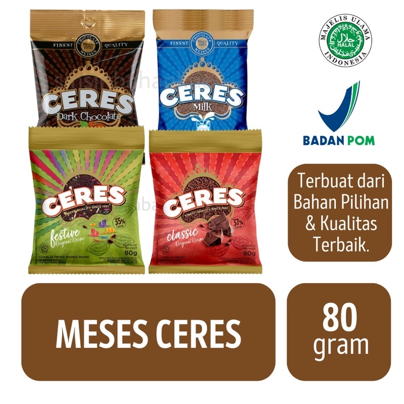 Jual Meses Ceres Classic / Festive / Milk / Dark Chocolate [75-90gram ...