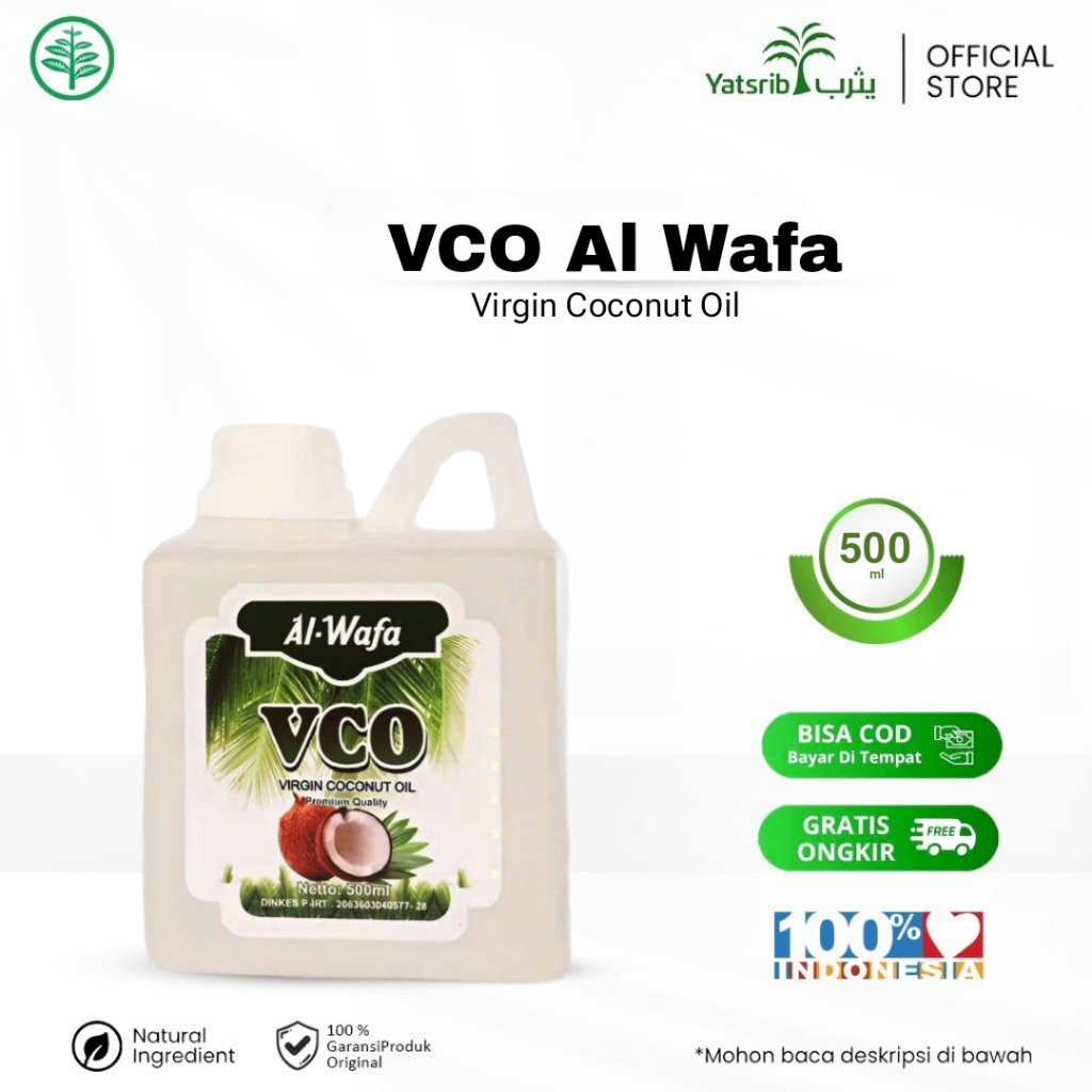 Jual AL WAFA - Virgin Coconut Oil VCO 100 % Minyak Kelapa Murni Sehat dan Alami - 500 Gram ...