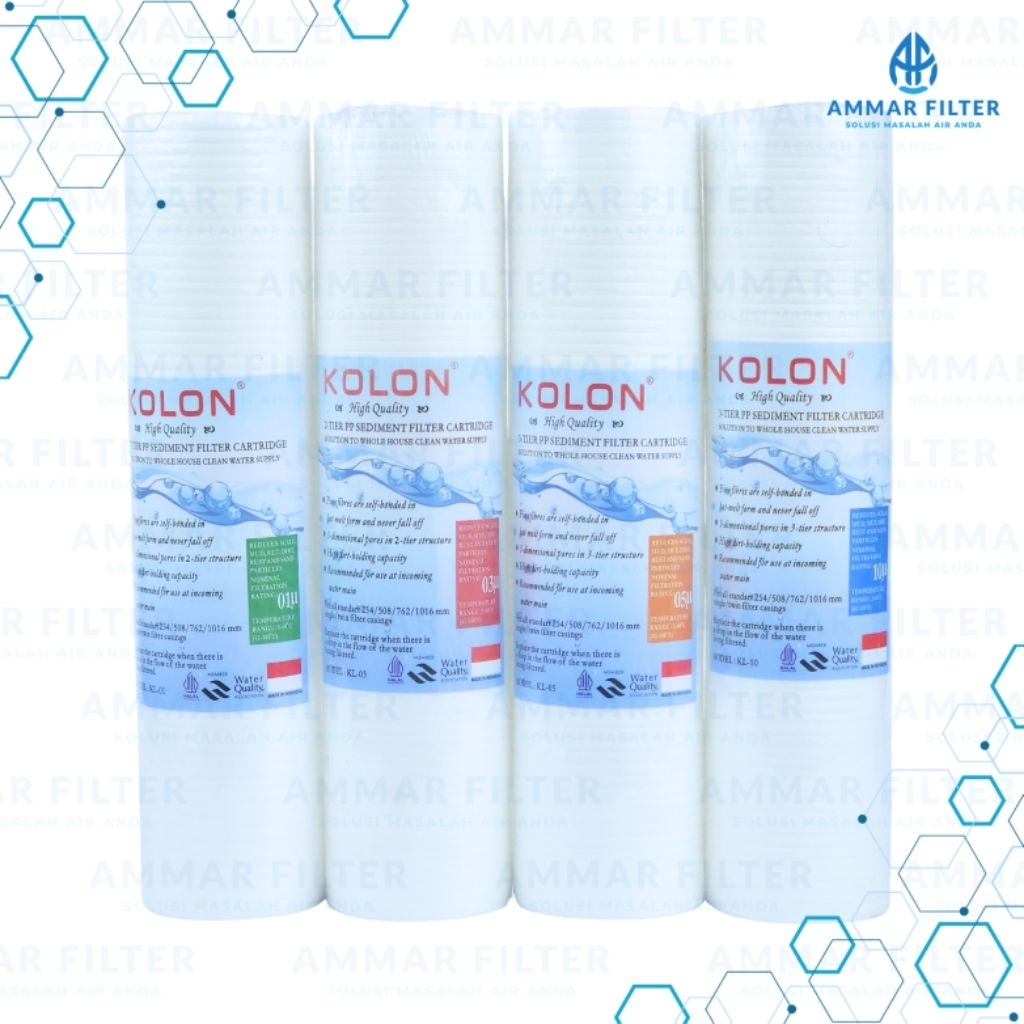 Jual PP Spun KOLON / Cartridge Filter Air kotor / Sedimen Filter / 10 ...