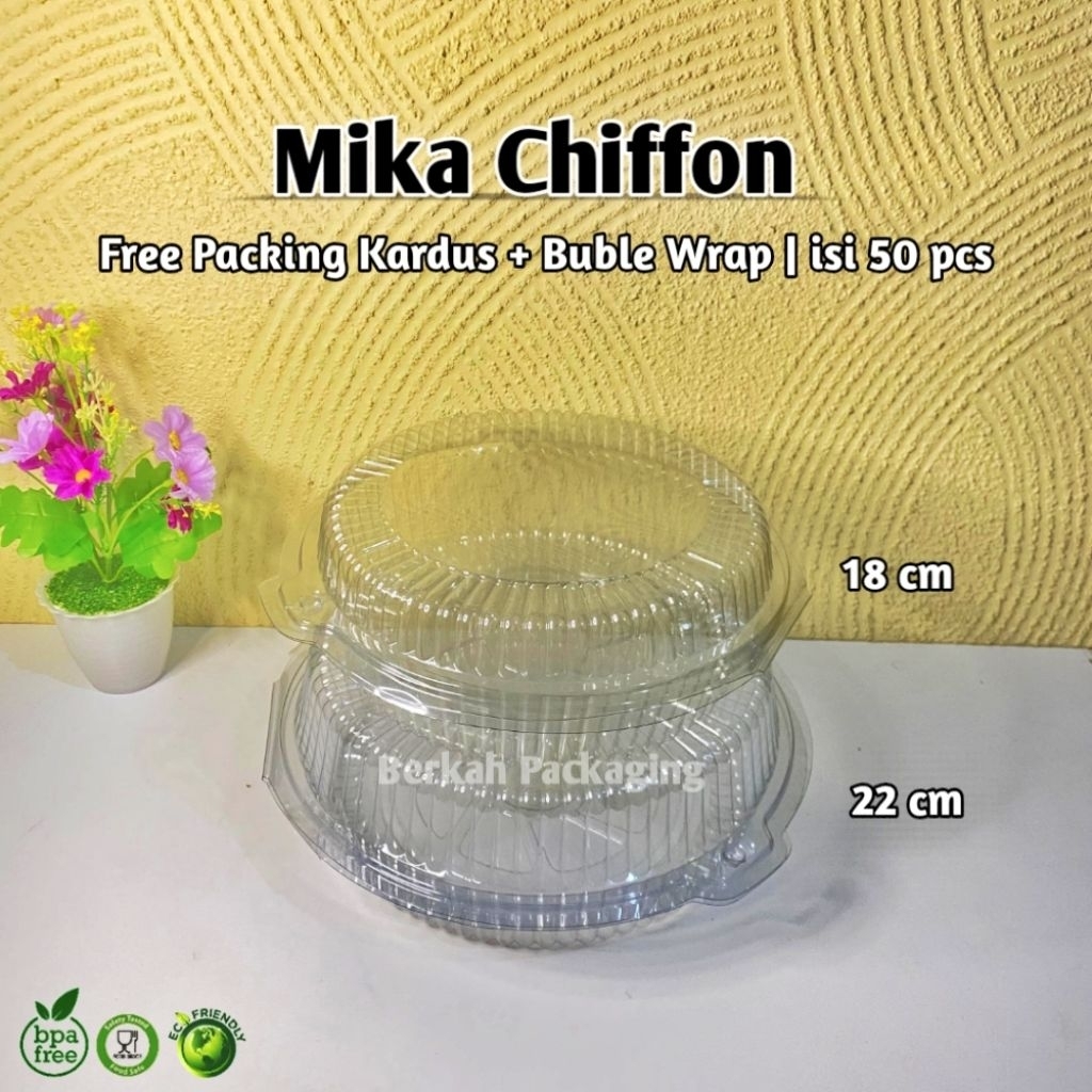 Jual (50pcs) Mika Chiffon Bolu Bulat Uk 18 - 22 | Mika Puding | Mika ...