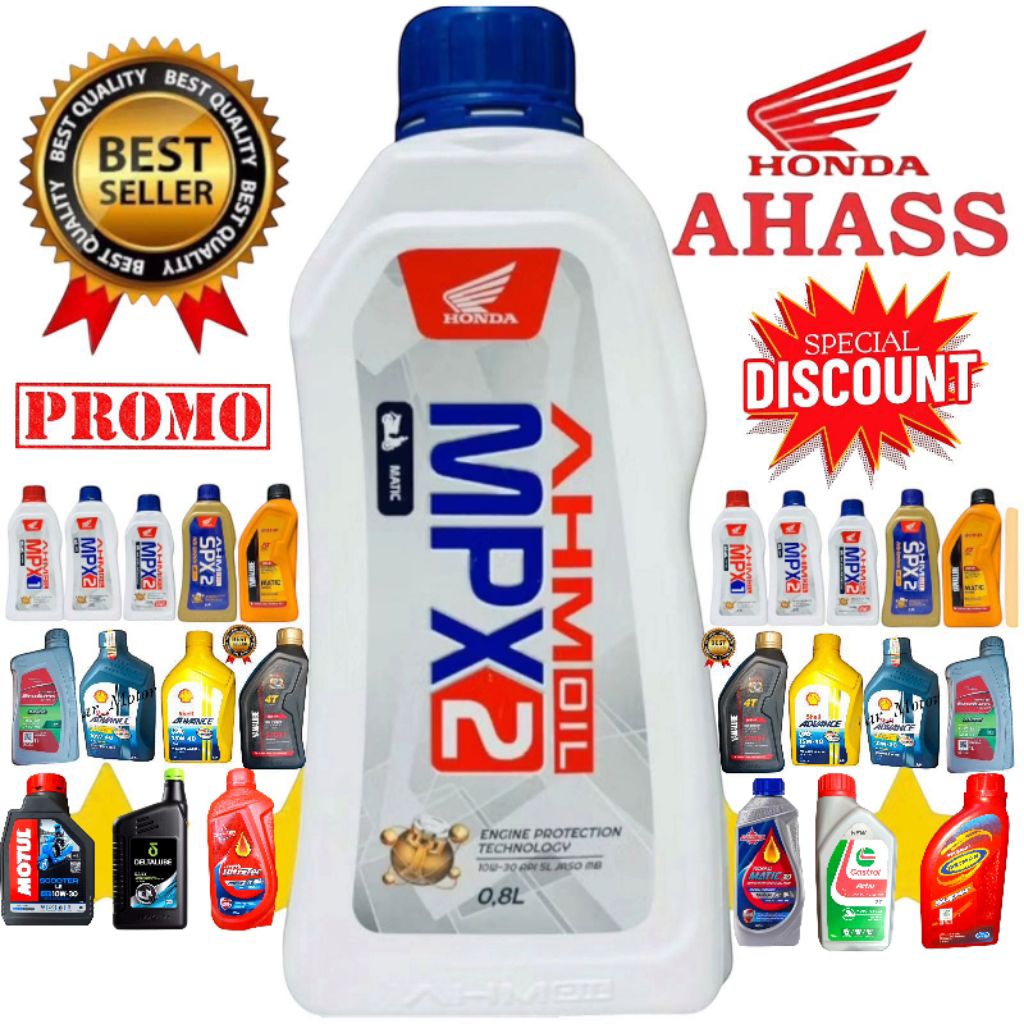 Jual AHM Oil MPX2 0,8 L 10W-30 HONDA Matic&bebek TerlengkaP No ( 1 ) Di ...