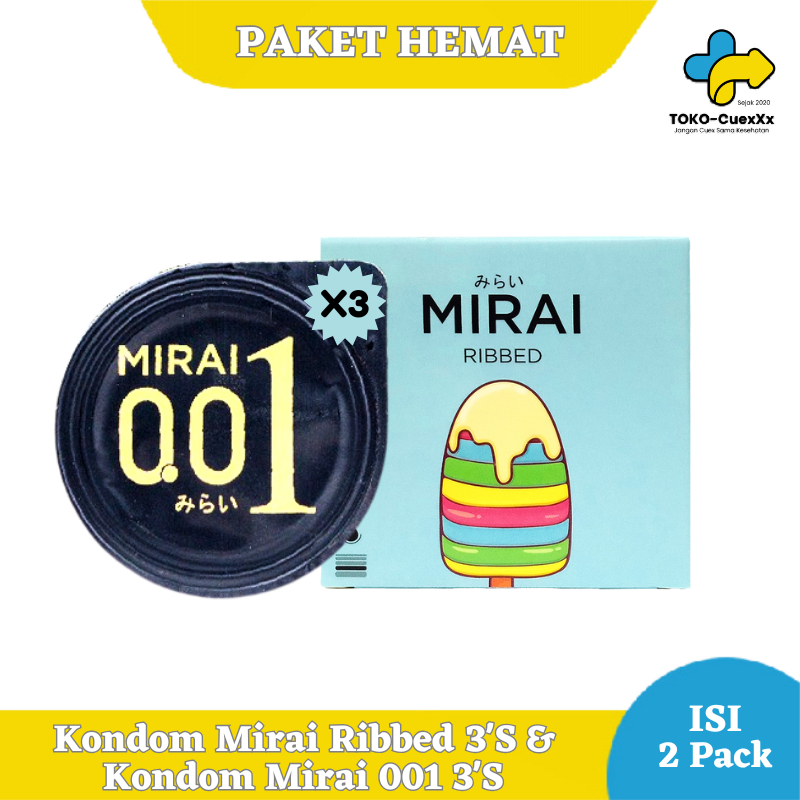 Jual Paket Bundling Kondom Mirai 001 isi 3 Pcs + Kondom Mirai Ribbed Isi 3 Pcs | Shopee Indonesia