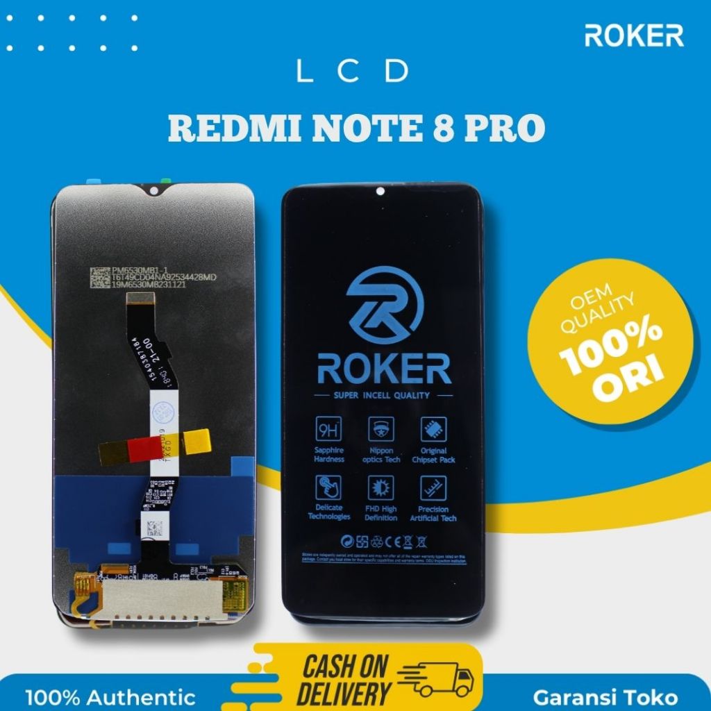 Jual ROKER LCD XIAOMI REDMI NOTE 8 PRO FULLSET LCD TOUCHSCREEN BY ROKER | Shopee Indonesia