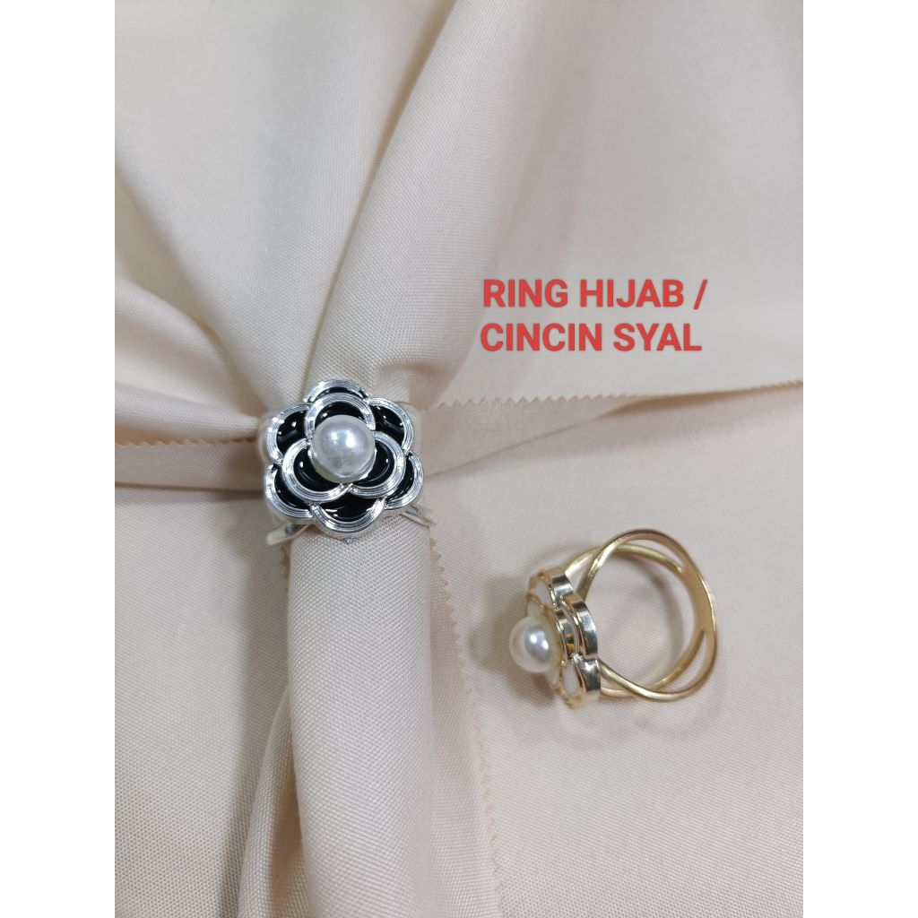 Jual RING HIJAB CINCIN SYAL MOTIF BUNGA FASHION GAYA KEKINIAN | Shopee ...