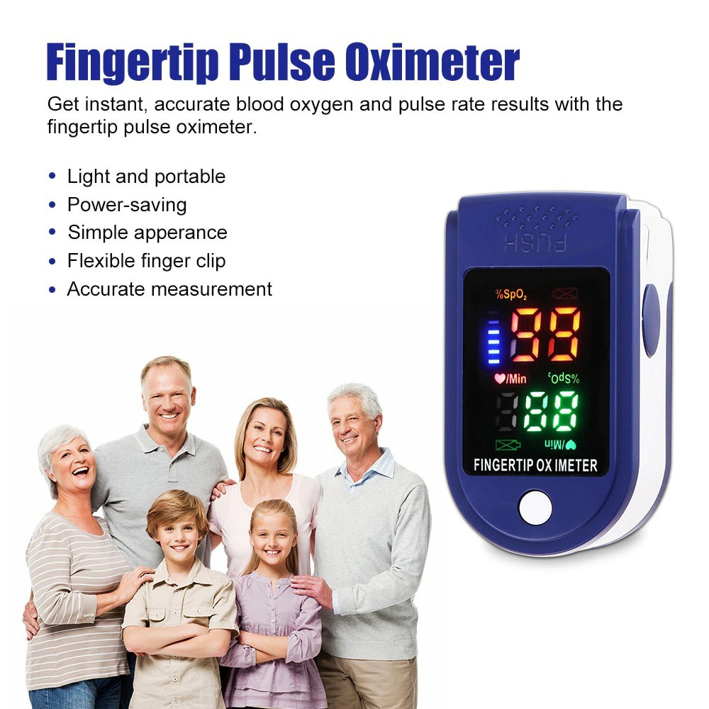 Jual Oximeter Pulse Oximeter Fingertip Alat Pengukur Oksigen Dalam ...