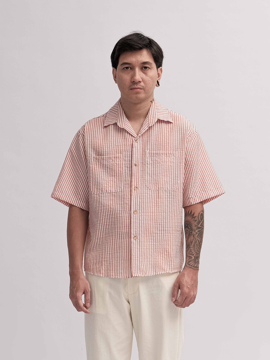 Jual Hamata Studios - Shirt Alvar Stripe Boxy Cut Series | Shopee Indonesia