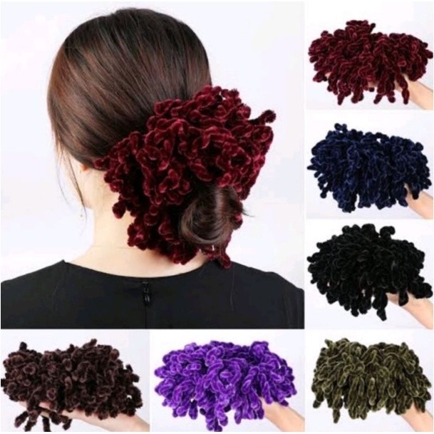 Jual Kunciran Ubur-Ubur Jumbo 100 Jurai cocok untuk cepol hijab, kuncir ...