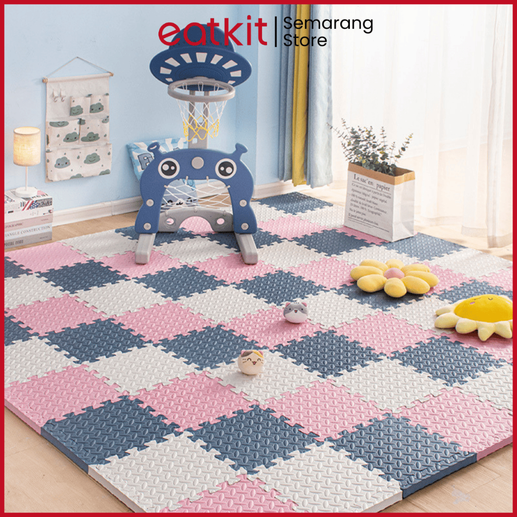 Jual Eatkit Matras Evamat Karpet Puzzle Tebal 12mm Alas Lantai 30x30cm ...